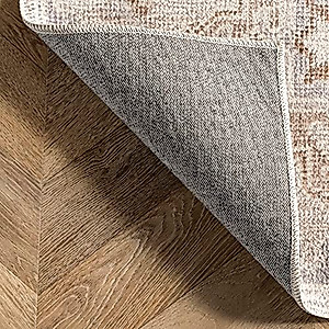 nuLOOM Krystin Distressed Machine Washable Area Rug, 6', Beige