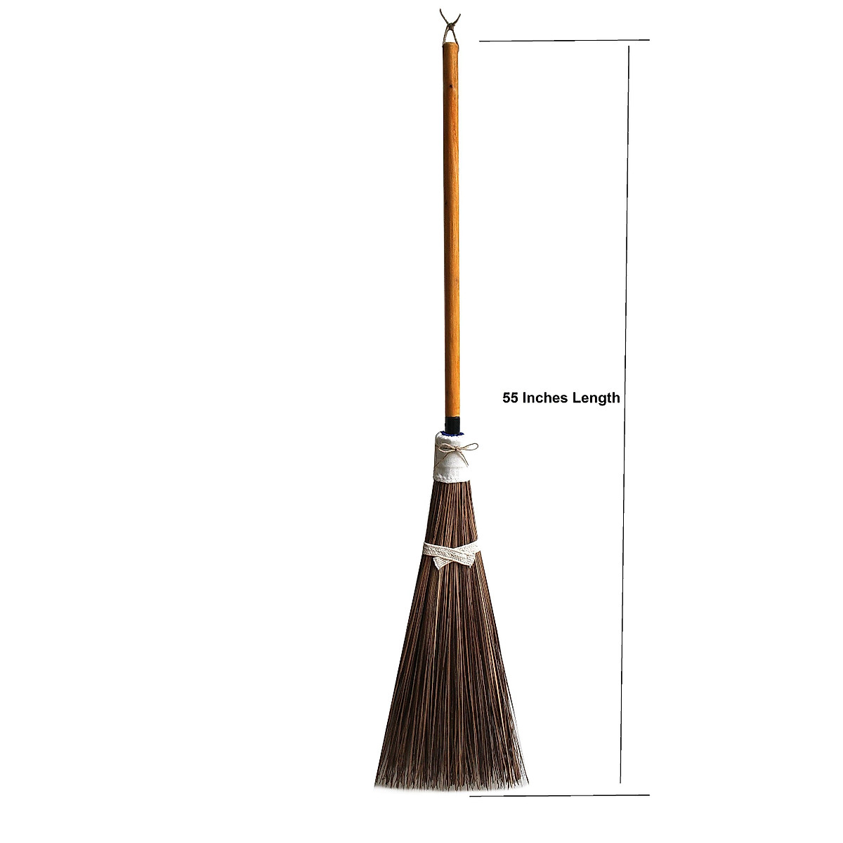 Nekenky Coconut Broom - 55 Inches Length, Heavy Duty Broom, Garden Broom, Natural Broom, Outdoor Broom, Garage Broom, Hard Floor Broom, Outdoor Brooms for Sweeping Patio