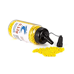 Ocean Loong Airsoft BBS 0.12g 6mm 2000 Rounds with an resealable Plastic Bottle& an Easy-Pour spout,Yellow Airsoft pellets