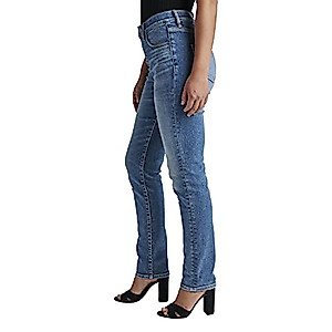 JAG Jeans Women's Valentina High Rise Straight Leg Pull-on Jeans-Legacy, Phoenix Blue, 6