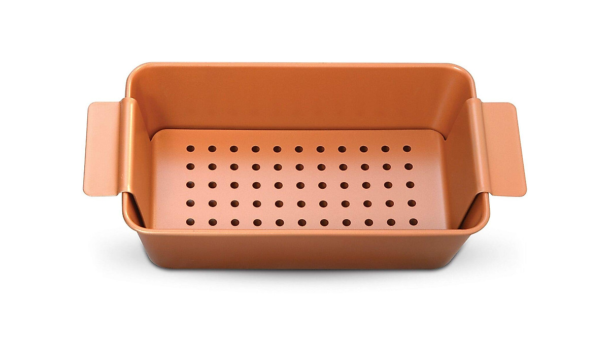Healthy Copper Non-Stick Meatloaf Pan 2-Piece Set | Oven Safe