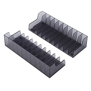 Wuqioei Game Disc Rack, 2 PCS Game Disc Stand with 10 Slot for PS4/SLIM/PRO Game, Large Capacity Game Card Storage Bracket Box Game CD Storage Holder