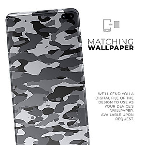DesignSkinz Traditional Black & White Camo Protective Vinyl Decal Wrap Skin Cover Compatible with The Samsung Galaxy S20 (Screen Trim & Back Glass Skin)