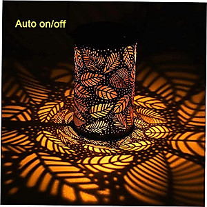Outdoor Solar Lanterns Hanging Lights Hollowed Out Courtyard Lamp Decorative Wall Lamps for Garden Backyard Home