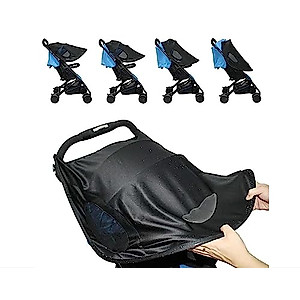 Baby Stroller Sun Shade Sun Protection Sun Shade for Strollers Car Seats Pram Pushchair Buggy Stroller Sunshade Parasol Sun Rain Shade Canopy Cover Awning Anti-UV Toddlers Stroller Canopy Sun Shade