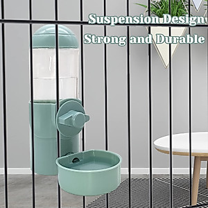 Hamiledyi Rabbit Water Bottle 17oz Bunny Hanging Automatic Water Dispenser Chinchillas Feeder Water Bowl Small Animal No Drip Plastic Water Dispenser for Guinea Pigs Chinchillas Hedgehogs Ferrets 2Pcs