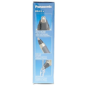 Panasonic ER-412 Water Washable Nose/Ear Hair Trimmer Black