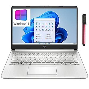 HP 2022 Newest 14 14" FHD Laptop Computer, Intel Quad-Core i7-1195G7 up to 5.0GHz, 12GB DDR4 RAM, 512GB PCIe SSD, WiFi 6, Bluetooth 5.0, Backlit Keyboard, Windows 11, BROAG 64GB Flash Stylus