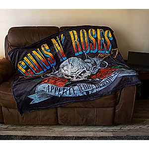 Calhoun Guns N Roses Appetite for Destruction Plush Throw Blanket (50" by 60")