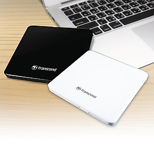 Transcend 8K Extra Slim Portable DVD Writer Optical Drive (TS8XDVDS-K)