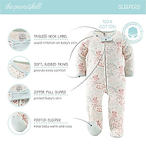The Peanutshell Newborn Clothes & Accessories Set | 30 Piece Layette Gift Set | Fits Newborn to 3 Months | Pink Elephant & Floral