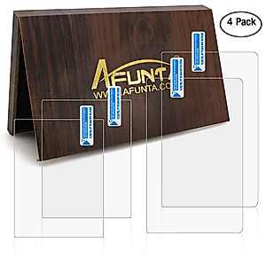 Screen Protector Compatible NEW 3DS XL, AFUNTA 4 Pcs Tempered Glass for Top Screen and HD Clear Crystal PET Film Compatible Bottom Screen, 3DSXL Film Accessory