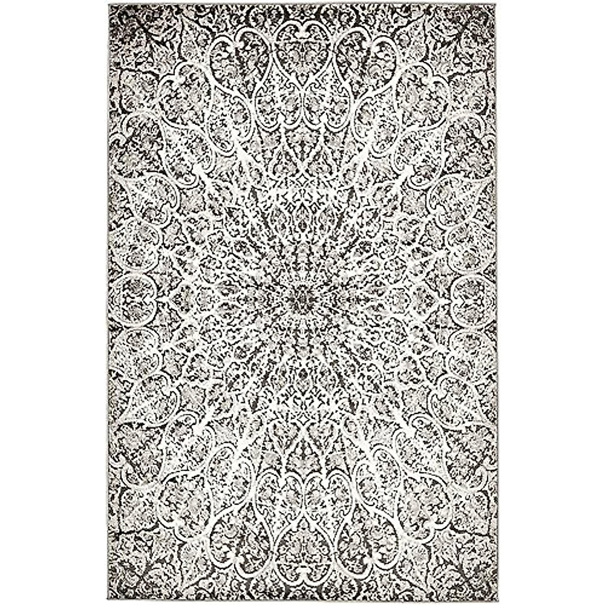 Unique Loom Sofia Collection Area Rug - Grace (5' 1" x 8', Dark Gray/ Gray)