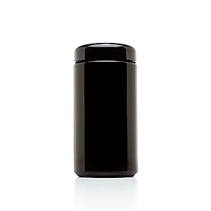 Infinity Jars 400 ml (13.53 fl oz) Black Ultraviolet Refillable Empty Glass Screw Top Jar