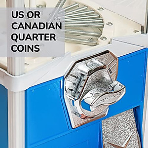 Vending Machine - Big Capsule Vending Machine - Prize Machine - Commercial Vending Machine for 2 Inch Round Capsules Gumballs Bouncy Balls - Blue