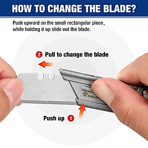 WORKPRO 2PCS EDC Folding Utility Knife, Mini Box Cutter with Quick Open Axis Lock, Quick Change Blade Razor Knife, Foldable Small Pocket Knife with Belt Clip, 2 Packs with 10 Extra Blades