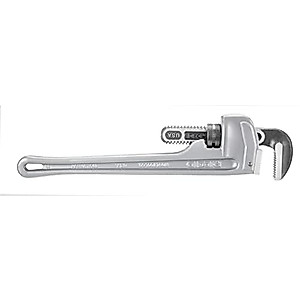 RIDGID 23498 Model RC-1625 Aluminum Ratchet Action 1/8" to 1-5/8" Plastic Pipe And Tubing Cutter, Silver & RIDGID 31100 Model 818 Aluminum Straight Pipe Wrench, 18-inch Plumbing Wrench