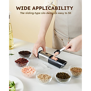 Electric Salt and Pepper Grinder Mill Set & 800W Blender for Shakes and Smoothies with 57oz Glass Jar & 10oz Grinding Cup BPA Free