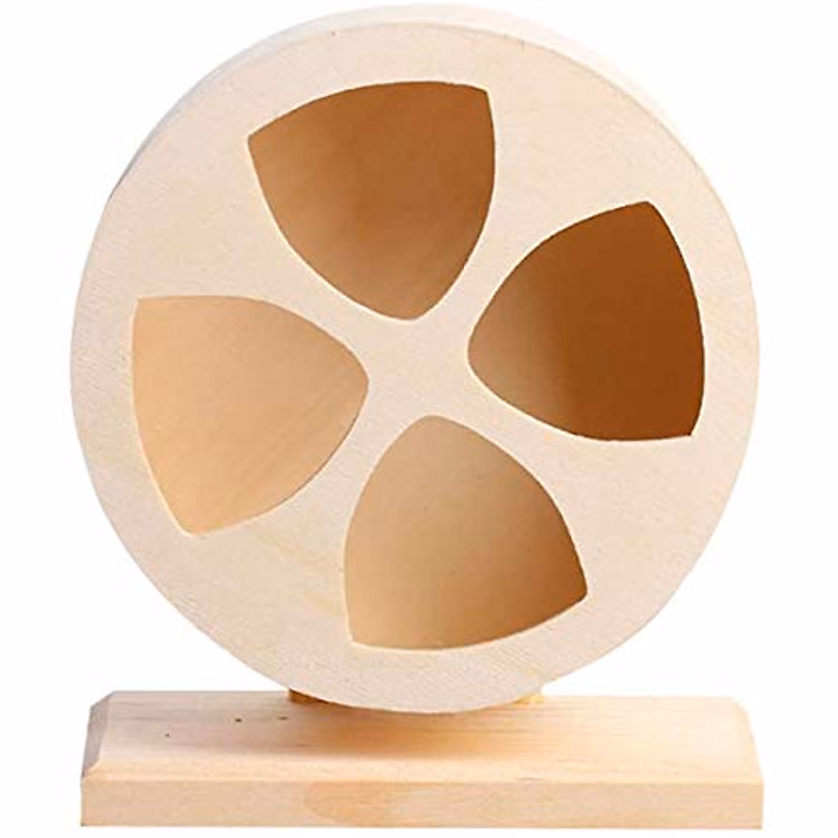 XINGFENSIFNE Hamster Exercise Wheel Silent Spinner with a Shield and Disassemble Base, Wooden Running Wheel for Syrian Hamster, Dwarf Hamster,Mice,Guinea Pigs and Other Small Animals, 6 inch