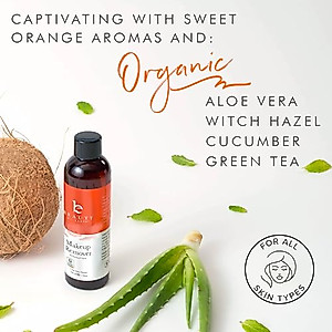 Makeup Remover - USA Made with Natural & Organic Ingredients Face and Eye Make Up Remover, Use with Wipes or Cotton Pads, Gentle Non-Greasy Makeup Remover for Dry, Oily and Sensitive Skin Types