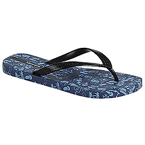 Men's Summer Pattern Flip-Flops Beach Sandals Slippers Shoes Blue/Black (numeric_8_point_5)