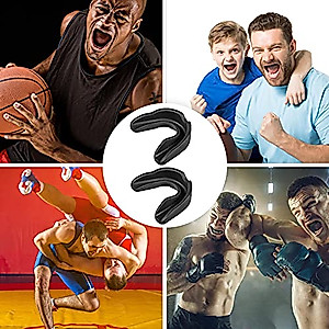 10 Pieces Sport Mouth Guards Mouthguard Gum Guard Teeth Armor Game Guard for Boxing Basketball Football Hockey Karate Basketball (Black)