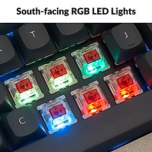 Keychron Q4 Wired Custom Mechanical Keyboard, QMK/VIA Programmable Macro, Full Aluminum, Hot-Swappable Gateron G Pro Red Switch, 60% Layout Double Gasket Compatible with Mac and Windows - Gray