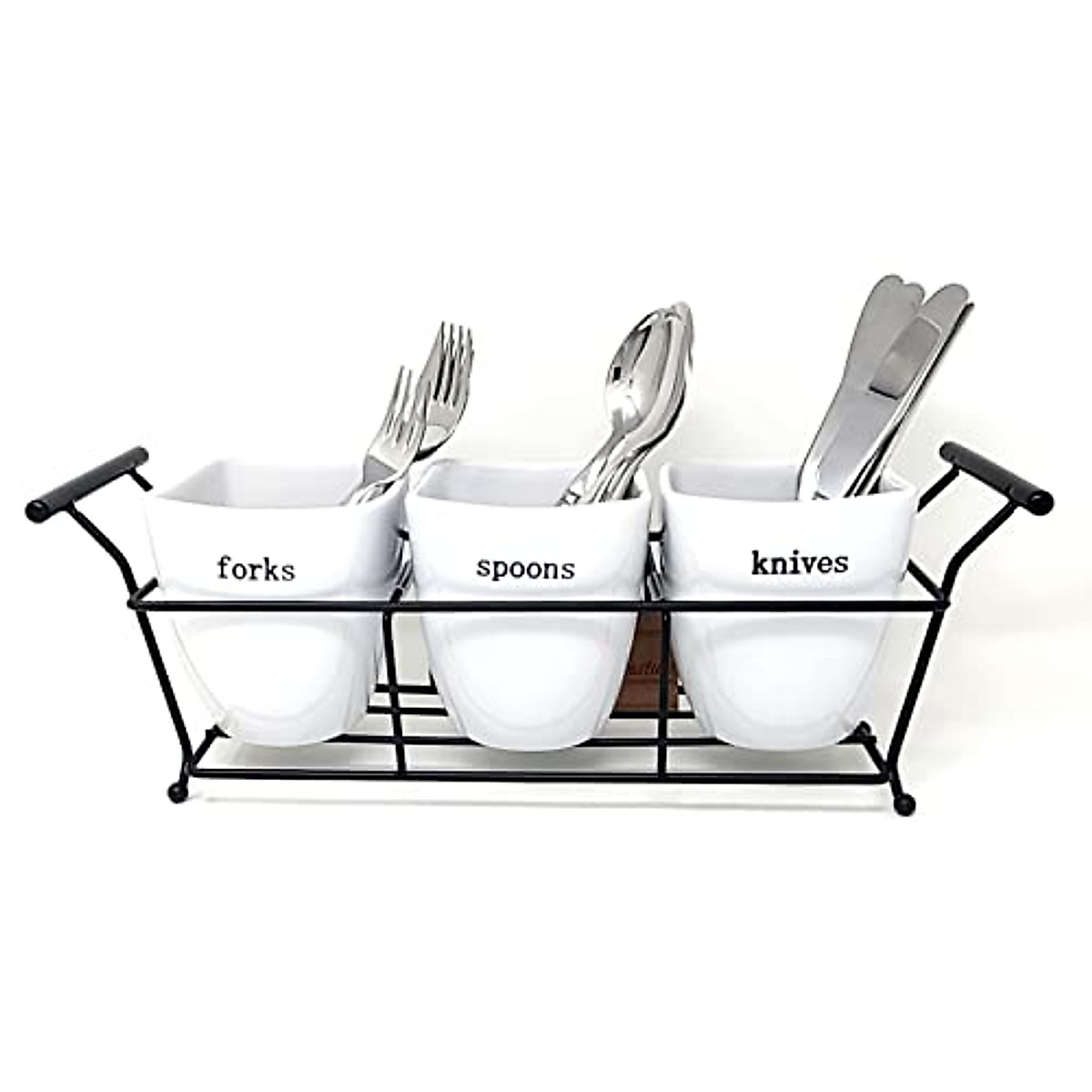 Signature Housewares 6137 Utensil Holders, Medium, White