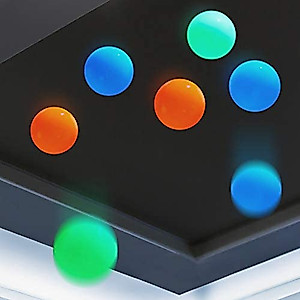 Skylety 8 Pieces Glow in The Dark Sticky Balls Elevated Glowing Stress Balls Relax Cool ASMR Stuff Toy for Ceiling Wall Adults(1.8 Inches,White, Blue, Orange, Green)