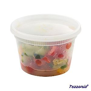 (120 Pack) 16 oz Plastic Soup Containers with Lids, Heavy Duty Deli Food Storage/Take Out Containers, Microwavable, Leakproof