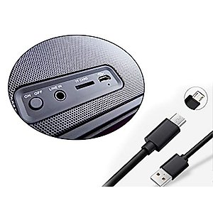 Akingdleo Replacement 5ft USB Data Power Charger Charging Cord Cable for DOSS SoundBox Touch Wireless Bluetooth V4.0 Portable Speaker