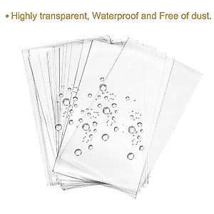 uxcell 300Pcs Clear Cello Bags, 2" x 3" Plastic Flat Open-End OPP Cello Treat Bags Cello Poly Bags for Packing Cookies Candy Jewelry Gifts, Clear