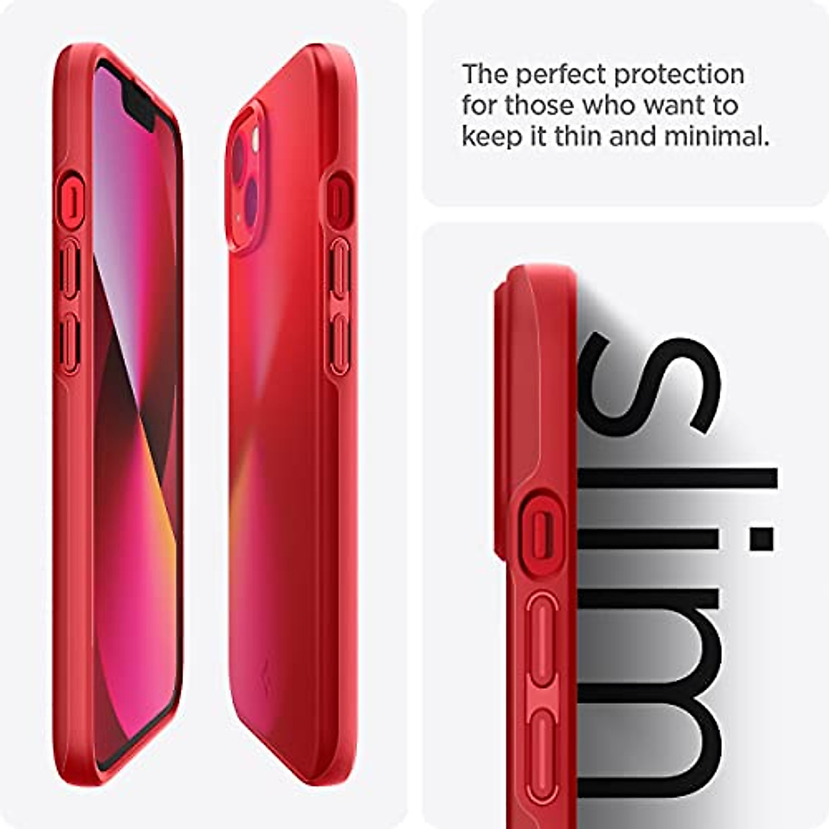 Spigen Thin Fit Designed for iPhone 13 Mini Case (2021) - Red