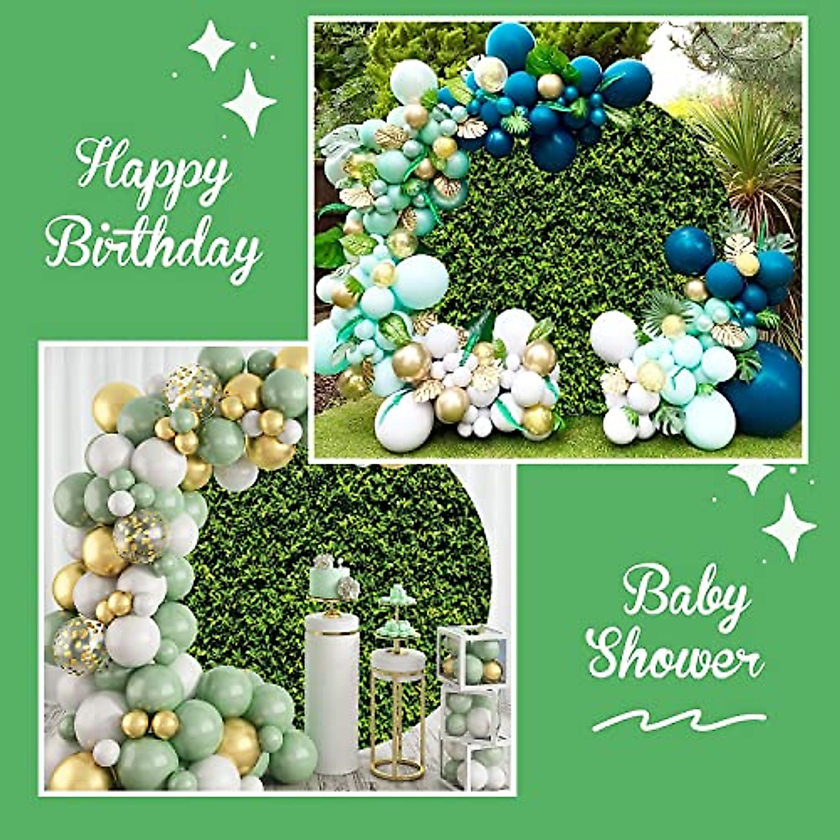 Leowefowa Greenery Green Leaves Round Backdrop Cover 7.2ft Grass Backdrop Wall Spring Nature Outdoorsy Backdrop Circle Backdrop Stand Cover Ivy Backdrop Birthday Baby Shower Wedding Bridal Party Decor