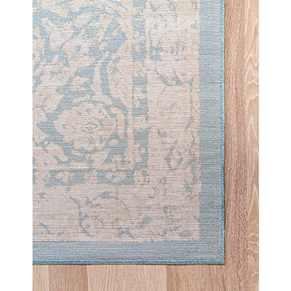 Unique Loom Oslo Collection Traditional Botanical Teal Area Rug (5' x 8')
