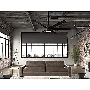 Hunter Fan Company 59628 Solaria Ceiling Fan, 72", Matte Black