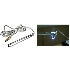 Vividia USB Digital Borescope Microscope with Professional Multi-Functional Metal Stand 12mm Diameter OTG Android and USB PC