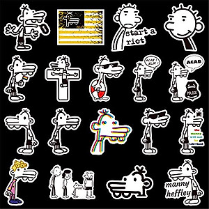 Please Read the Pictures Carefully Some are not Suitable for Children，Funny Diary of a wimpy kid Stickers 50Pcs Cartoon Vinyl for environmental protection Stickers for Laptop Computer Hydroflask Diarys Desk Bedroom Wardrobe Car Skateboard Bicycle Luggage