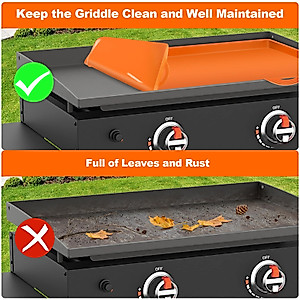 28” Blackstone Griddle Cover Silicone Griddle Mat for 28 Inch Blackstone Griddle, Heavy-Duty Food Grade Silicone Mat to Protect from Pollen, Debris and Rust, All-Season Protective Griddle Cover