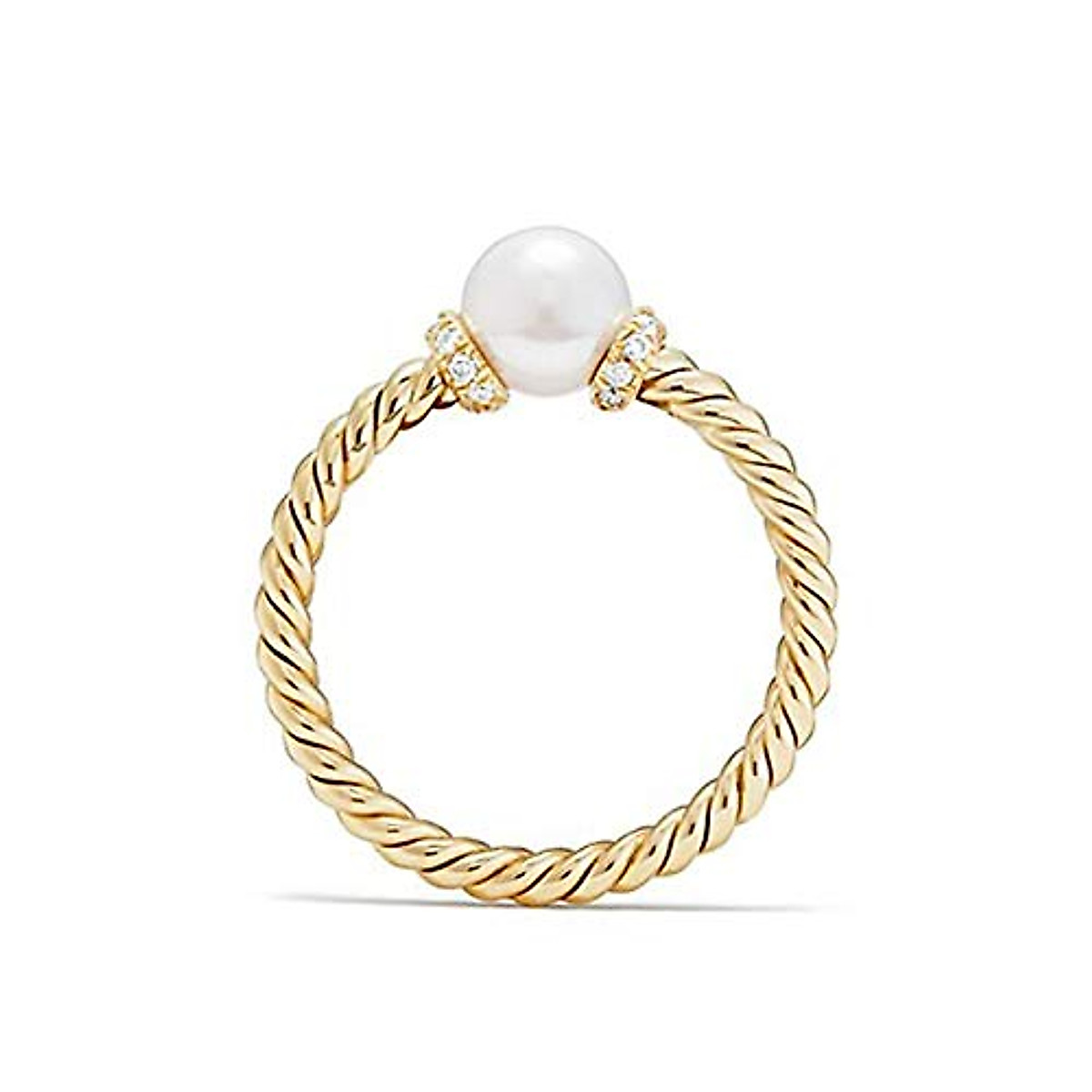 888 Easy Shop Gorgeous Wedding Ring for Women 18k Yellow Gold White Pearl (7)