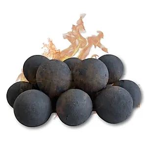 Premium Ceramic Fiber Fire Balls for Fire Bowl - (Set of 15-3” in Diameter Ball) Perfect Modern Decor Accessory Round Sphere for Fire Pit/Fire Table/Indoor & Outdoor Fireplace (Black)