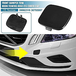 X AUTOHAUX Car Rear Bumper Tow Hook Cover for Volvo S60 2011-2018 39802591 30795029 Towing Eye Cap Trailer Cap Black