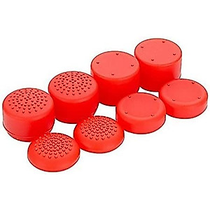 Rymfry Analog Thumb Stick Grips Cap Silicone Thumbsticks Joystick Cap Cover for PS4 PS3 PS2 Switch Pro Xbox one Xbox 360 Wii U Controller - Red