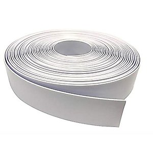 2" Wide Vinyl Strap for Patio Pool Lawn Garden Furniture 20' Roll_ Make Your Own Replacement Straps. Plus - 20 Free Fasteners! (201 White)