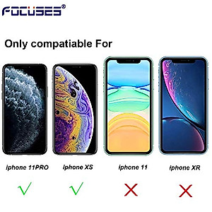 Focuses iPhone 11 Pro Screen Protector, iPhone Xs/X Screen Protector, Anti blue light Tempered Glass Film for Apple iPhone Xs/X & iPhone 11 Pro,3-Pack