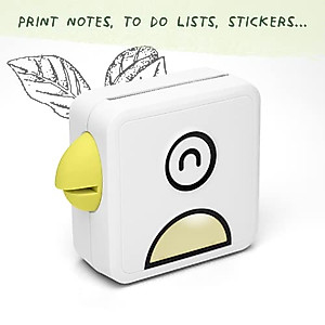 Poooliprint L1 Inkless Pocket Printer - Mini Phone Bluetooth Portable Poooli Thermal Printer for iOS + Android Print Sticky Photos, Labels, Notes, Lists for Journal, Yellow