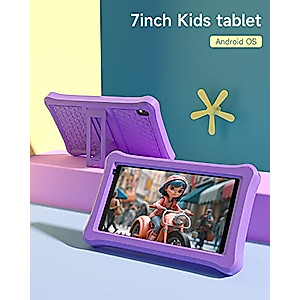 HOTTABLET Kids Tablet 7 inch Android 11 Tablet for Kids, 2GB RAM 32GB ROM Learning Tablet with Case, Bluetooth, WiFi, Dual Camera Toddler Tablet with Shockproof Case