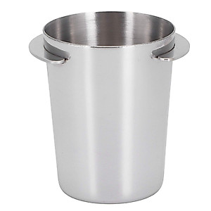 Coffee Dosing Cup, 51mm Stainless Steel Coffee Machine Handle Dosing Mug Coffee Powder Feeder Part