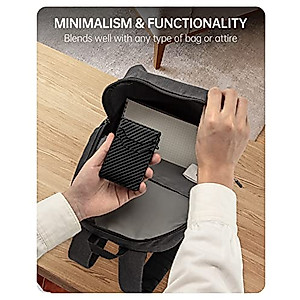 YESIIW Slim Card Holder Wallet - Pop up Wallet for Men with ID Window and RFID Protection Up to 11 Cards Card Case