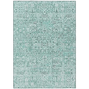 Addison Rugs Chantille ACN611 Teal 9' x 12' Indoor Outdoor Area Rug, Easy Clean, Machine Washable, Non Shedding, Bedroom, Living Room, Dining Room, Kitchen, Patio Rug